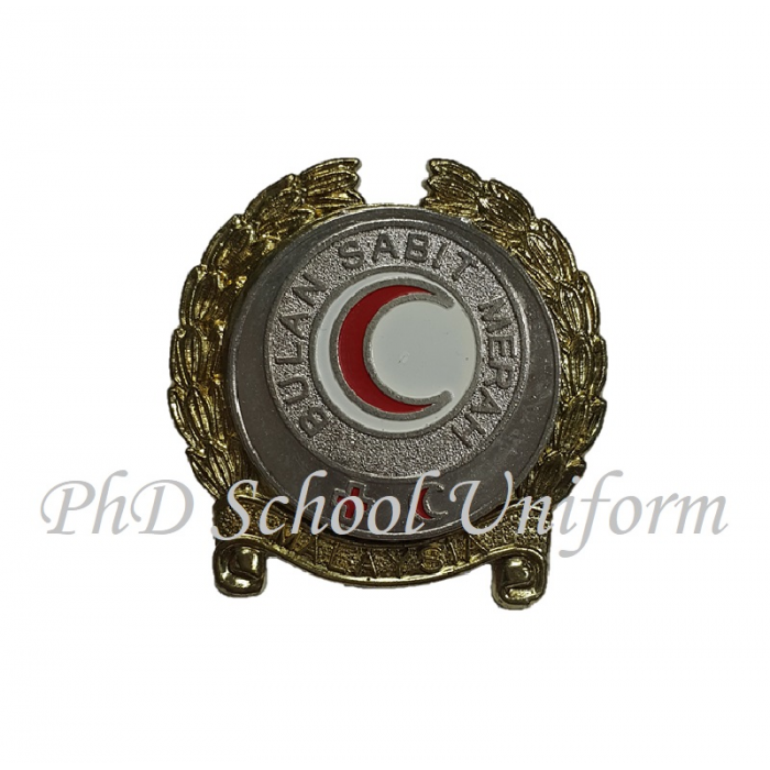 PhD PBSM Metal Cap Badge | Lencana Besi Beret PBSM Sekolah