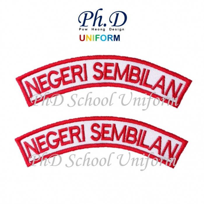 PhD PBSM Embroidery Round & 13 State Wording Badge | Lencana Sulaman ...