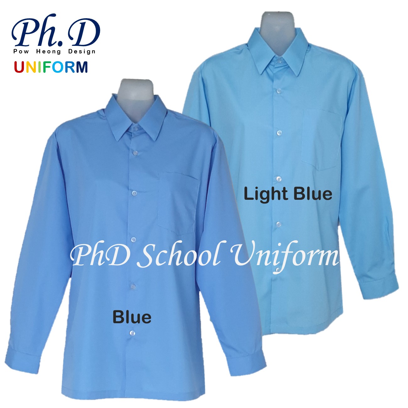 PhD Prefect Blue & Light Blue Shirt Long Sleeves School Uniform | PhD ...